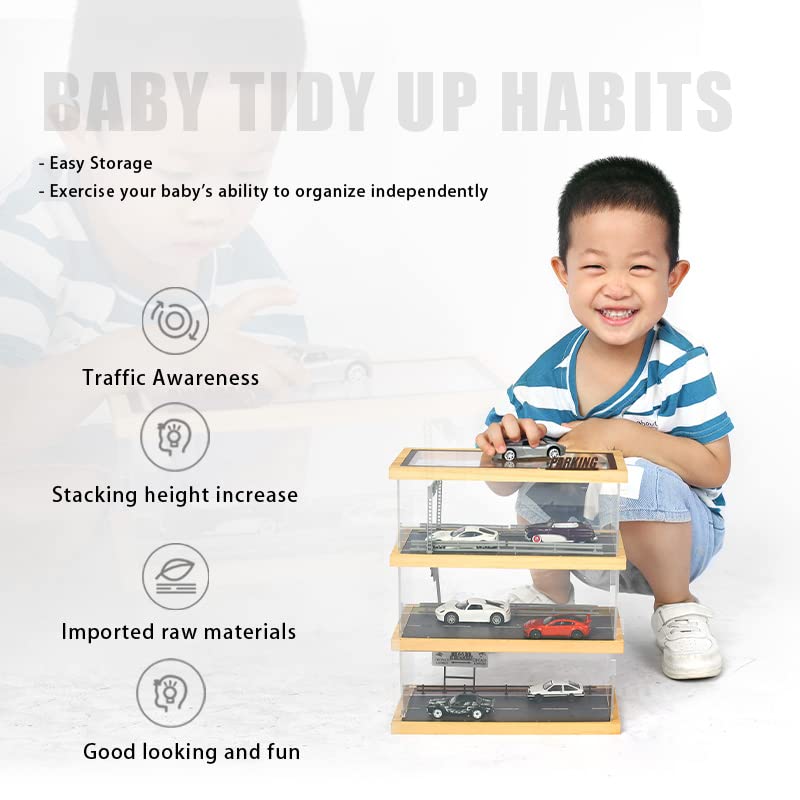 SIKIVOT 1/64 Hot Wheels Display Case,Scale Garage Display Case, Die-cast Car Garage Display Case,Hot Wheels Parking Garag,Variable Single Layer or Double Layer or Triple Layer,with Acrylic Cover (626)