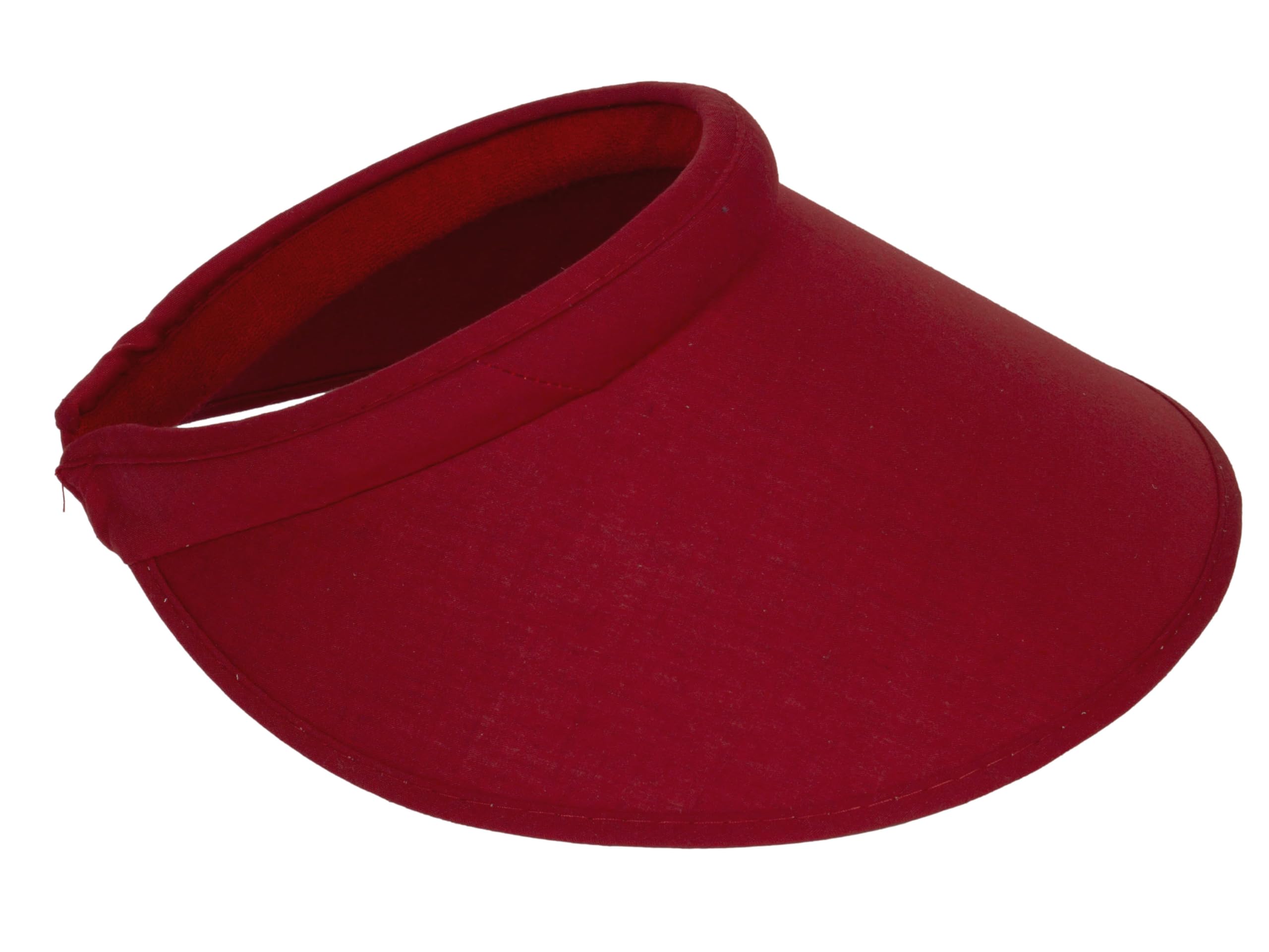 TOP HEADWEAR Women's Wide Brim Visor - Sports 5 Inch Wide Clip On Cap, Black