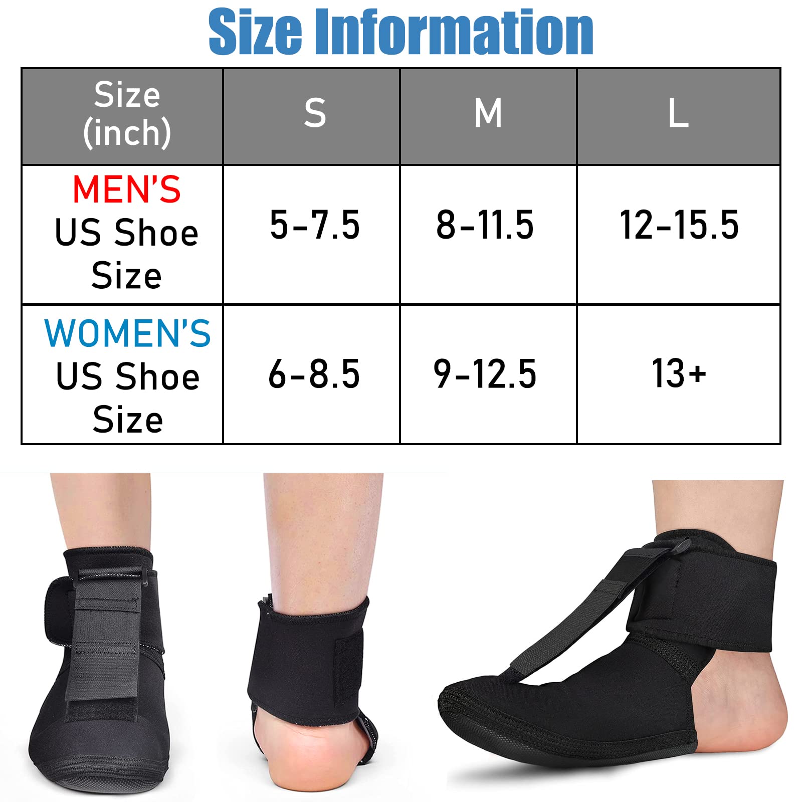 OneBrace Plantar Fasciitis Night Splint Sock, Soft Stretching Boot Splint for Aching Feet & Heel Relief,Achilles Tendonitis Foot Support Brace for Right or Left Foot(Large)