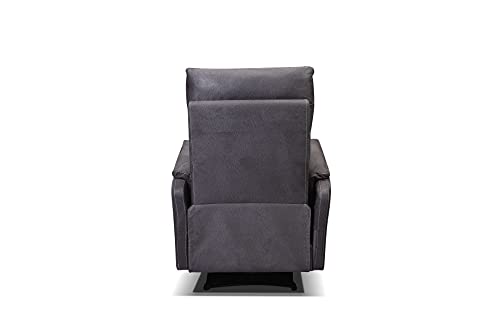 LIADTOP Electric Power, Fabric Single Sofa Recliner Function,Ergonomic Lounge Chair, Home Theater Seating with USB Charge Port for Small Room,Grey