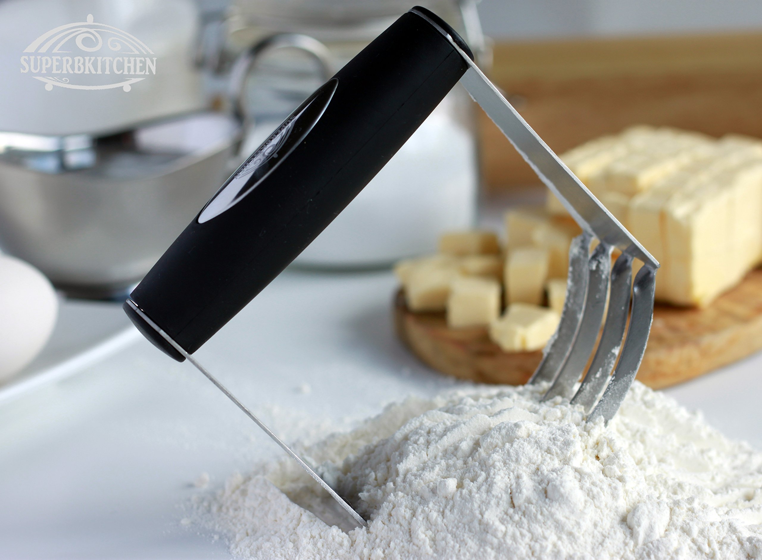 SuperbKitchen Dough Blender - Stainless Steel Professional Pastry Cutter for All Fall Baking