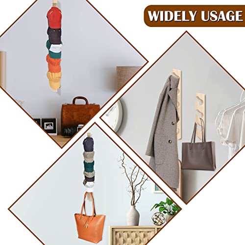 ZYP 2 PCS Hat Rack for Wall Wooden Baseball Caps Organizer Wall Mount Baseball Hat Holder Wall Vertical Hat Racks for Closet Door Bedroom Entryroom Laundry