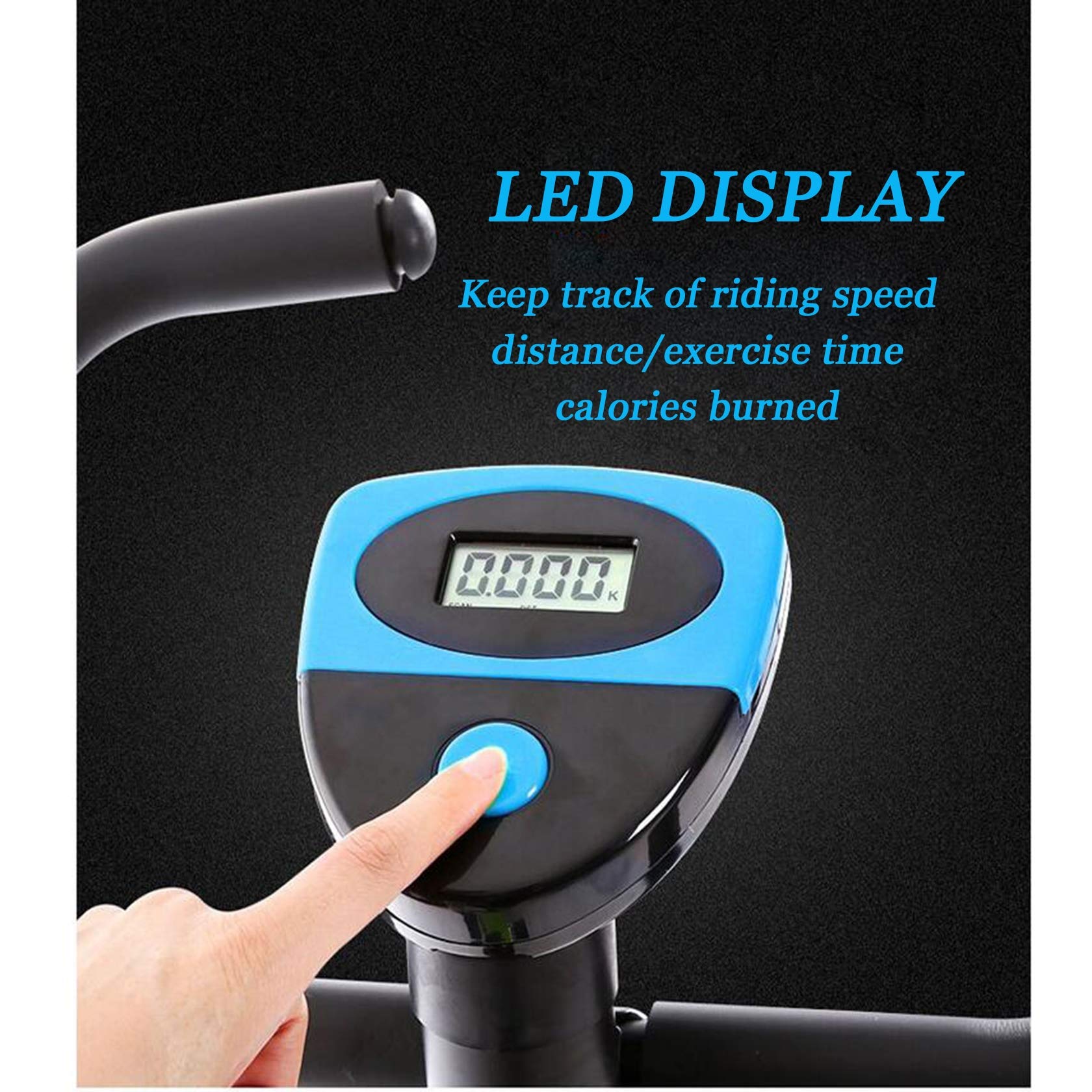 PHASFBJ Home toddler Exercise Bike,kids excercise Bike with LCD Display,kid stationary bikes,Simple and Light Modern Style,Suitable for Home Office Leisure Sports,Blue