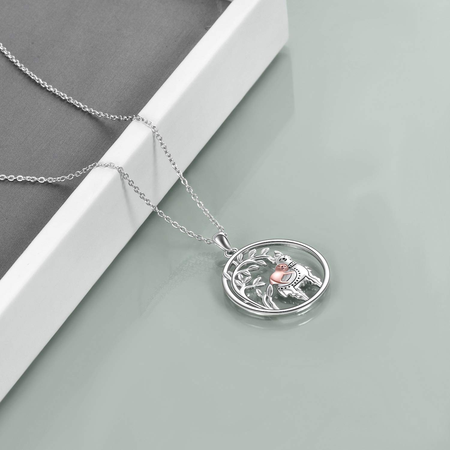 ONEFINITY Sloth Llama Necklace Sterling Silver Sloth Llama Pendant Necklaces for Women Jewelry Gifts