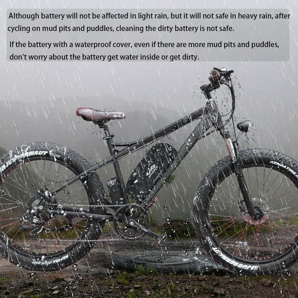 PANDA CYCLE Ebike Battery Case Bicycle Battery Protector Bag Anti Mud Cover Waterproof Dustproof Wear Resistant Frame Bag for Hailong Shark Dolphin Batteries