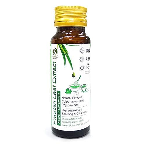 Pandan Leaf (ScrewPine) | Malaysia Extract Liquid Concentrate, Fresh Natural Asian Gourmet Flavor & Color | Baking & Beverage Ingredient | Juice, Cake (60g)