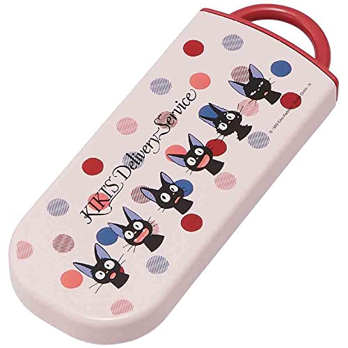 Skater Kiki's Delivery Service Utensil Set - Includes Reusable Fork, Spoon, Chopsticks and Carrying Case - Authentic Japanese Design - Durable, Dishwasher Safe- Jiji
