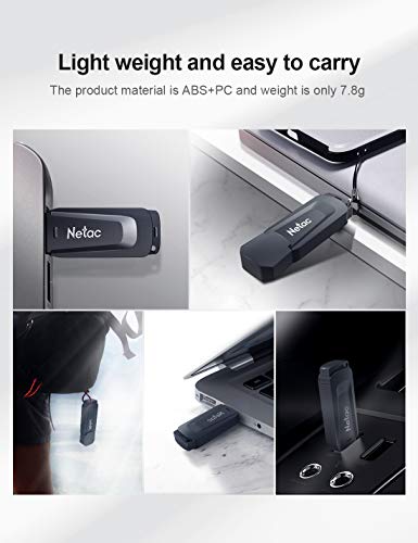 Netac 256GB Thumb Drive, 256GB Flash Drive 3.0 USB Sticks Jump Drive, Read Speeds up to 90MB/s