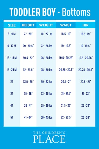 The Children's Place Baby Toddler Boys Jogger Pants, Blue/Maroon/Orange 3 Pack, 5T