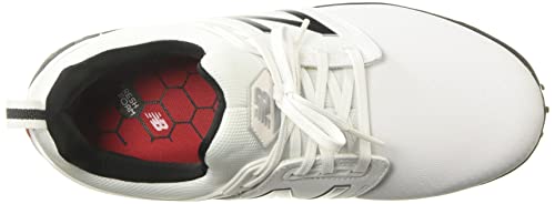 New Balance Men's LinksPro Golf Shoe, White/Black, 8.5 X-Wide