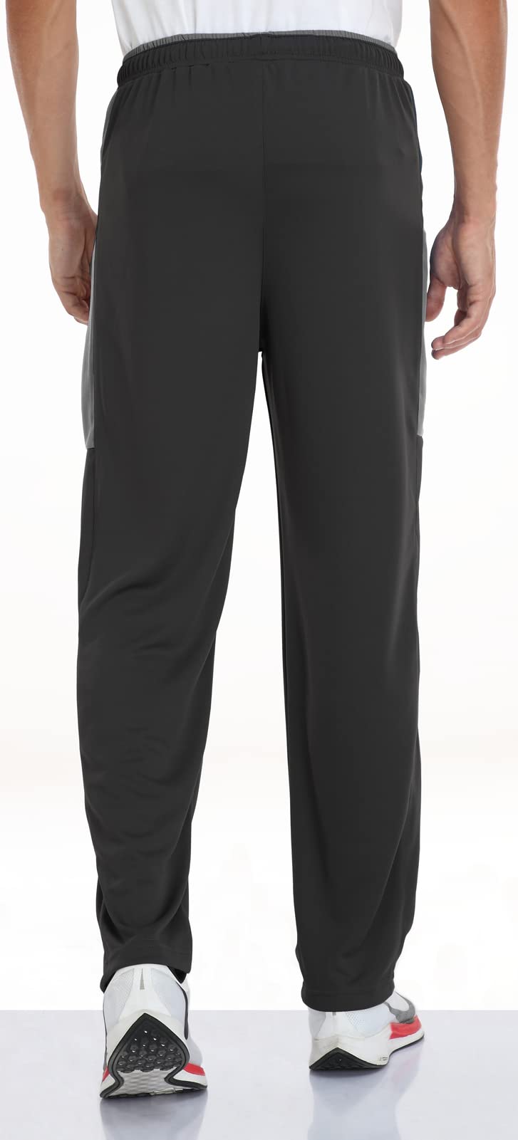 SPOSULEI Men's Summer Lightweight Pants Outdoor Breathable Athletic Workout Running Sports Sweatpants with Zipper Pockets Black