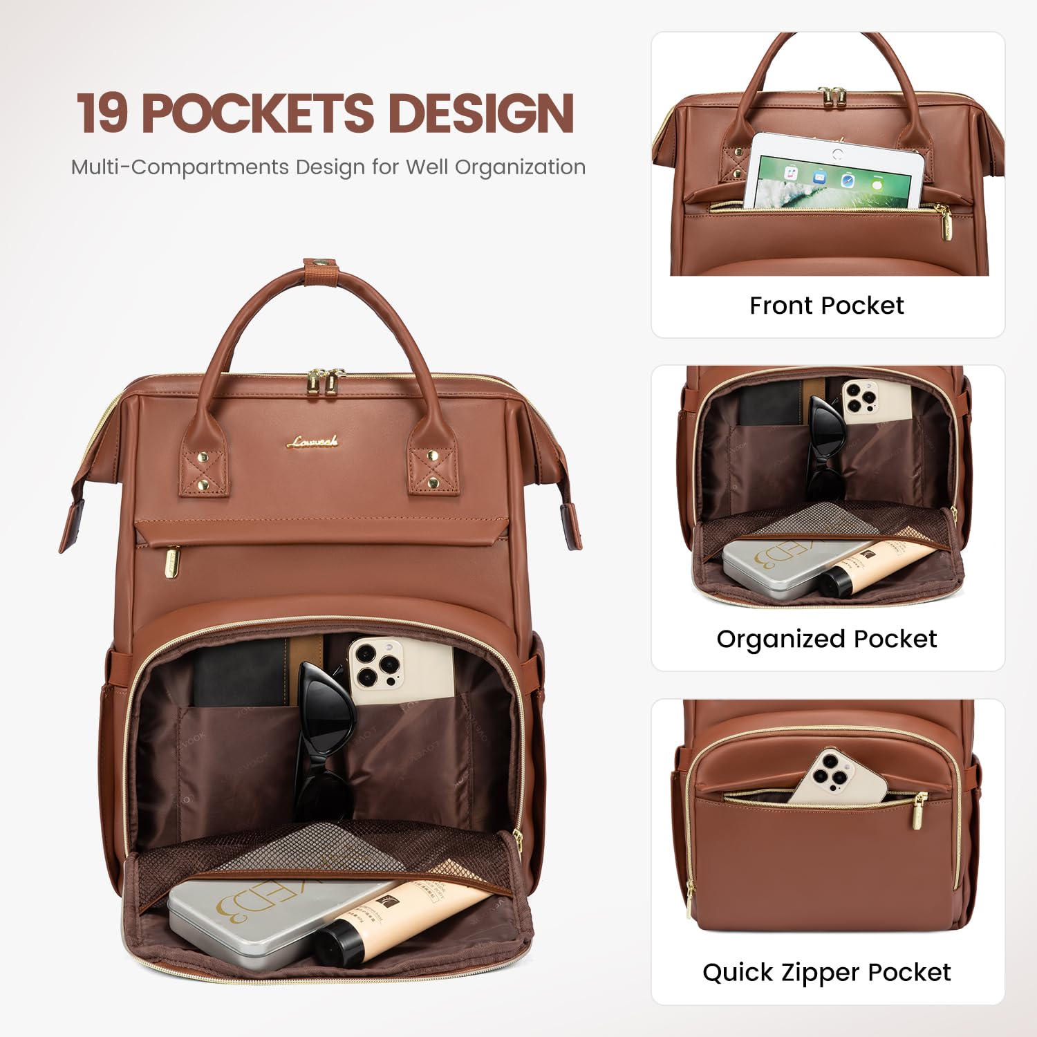 LOVEVOOK Travel Laptop Backpack for Women