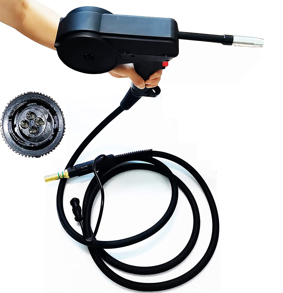 PreAsion Aluminum Spool Gun Mig Torch Fit Miller Millermatic 140 180 211300371 Spoolmate 100 Series with 10ft Cables for Aluminum Stainless Steel Iron with Welding Wire 20 Contact Tips