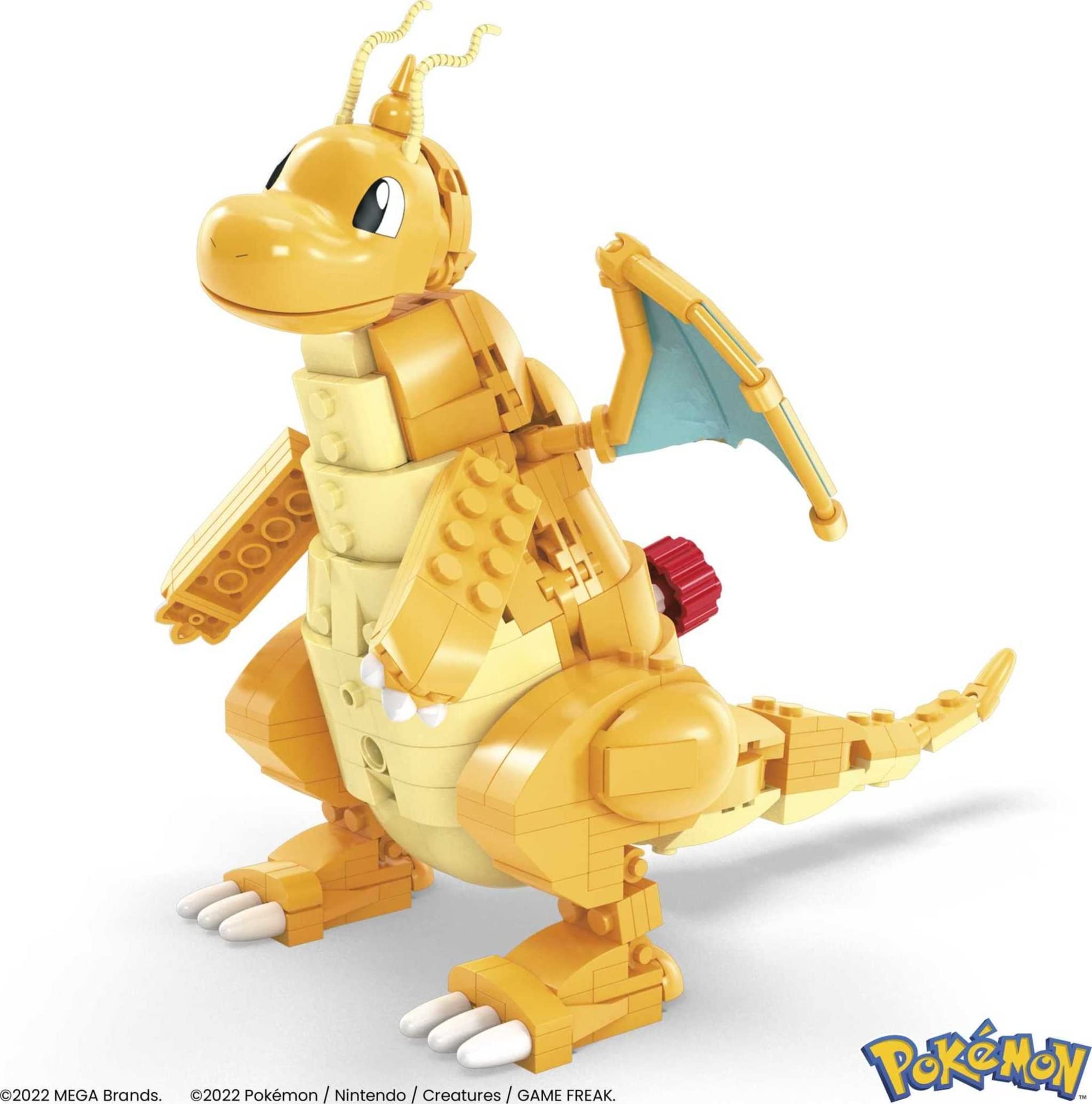MEGA Pokémon Building Toys Set Dragonite with 388 Pieces, Articulated and Poseable with Motion, 7 Inches Tall, for Kids