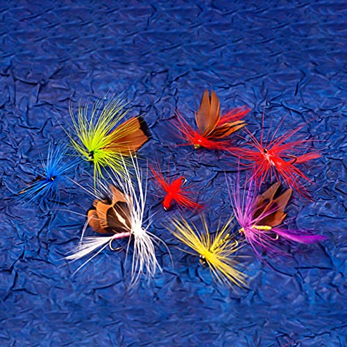 Smalibal Artificial Bait Small Size Realistic Easy to Use Fly Lures with Crank Hook Fishing Tool Fishpond Supplies B