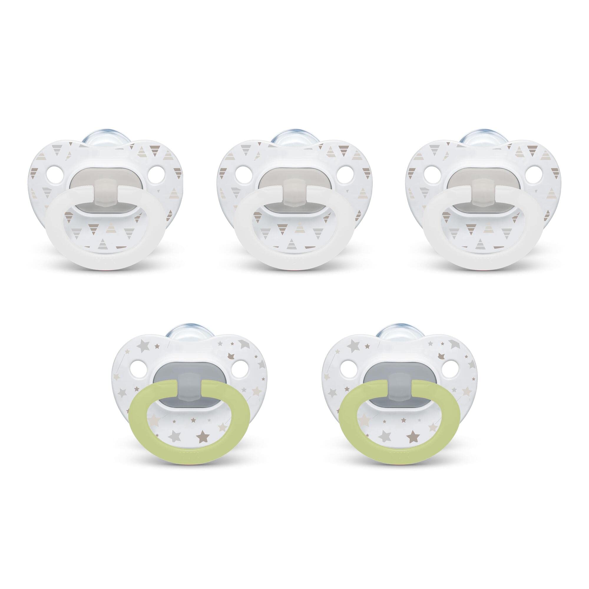 NUK Comfy Orthodontic Pacifiers, Timeless Collection, 6-18 Months, 5 Count