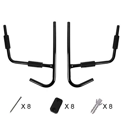 NO. 32 1 Pair Heavy Duty Steel 100LB Kayak Storage Rack Kayak Wall Rack for Storage, Outdoor & Indoor Storage Racks, for Kayaks, Canoe, Surfboard, Paddle Board