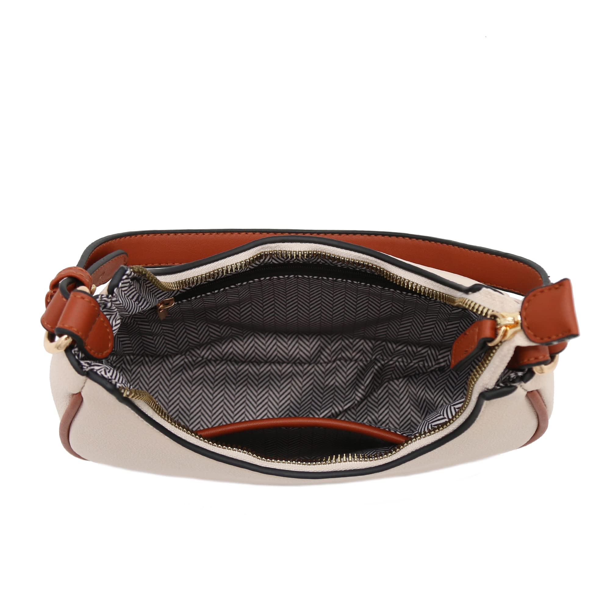 Small Crescent Shoulder Bag Under the Arm Purse (Nude/Tan)