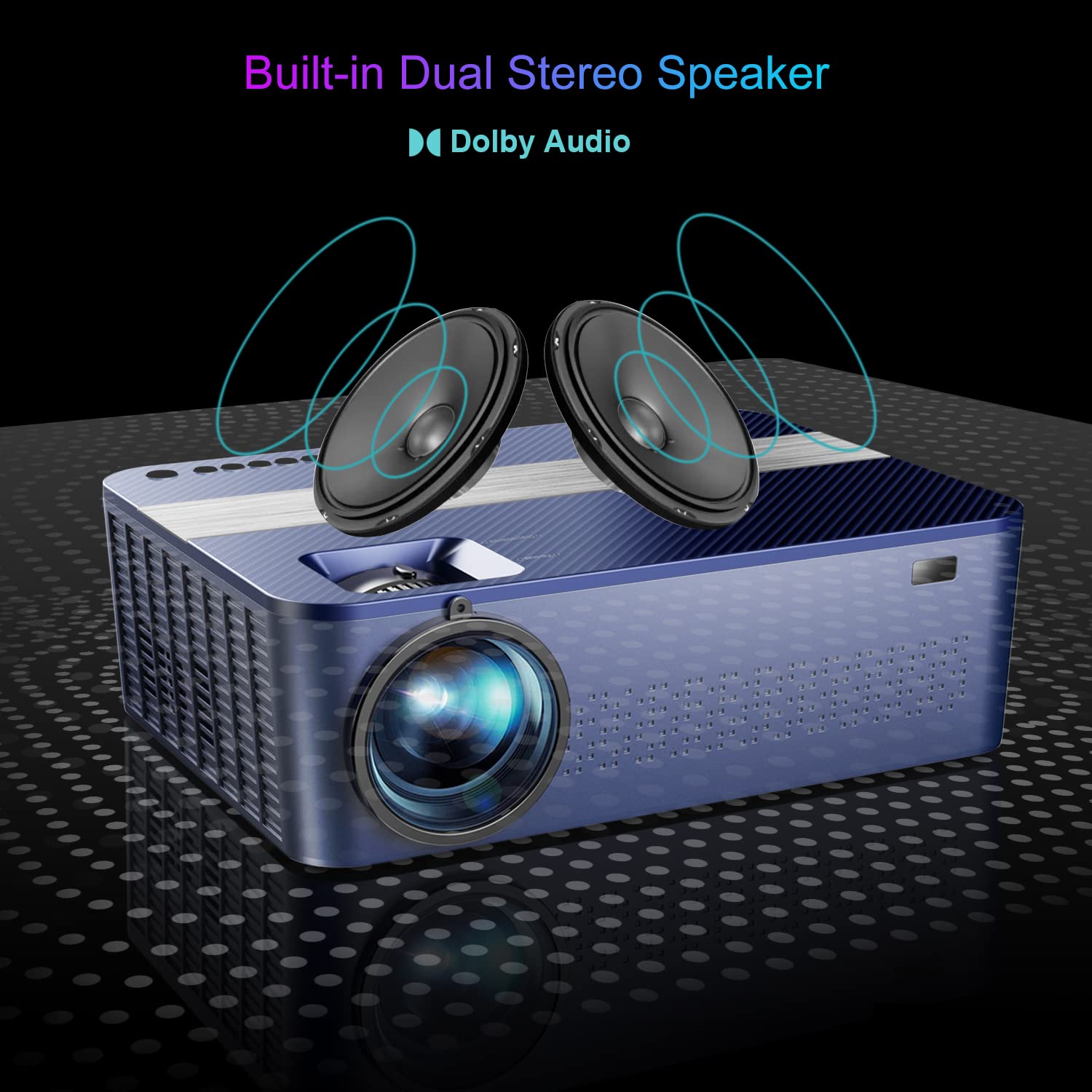 Outdoor Projector 4k with WiFi and Bluetooth,XNoogo 1000 ANSI Video Projector,450" Display 4k Movie Projector Support 50% Zoom,Dolby Audio,Bluetooth Projectors Compatible w/TV Stick/Phone/PC/Laptop