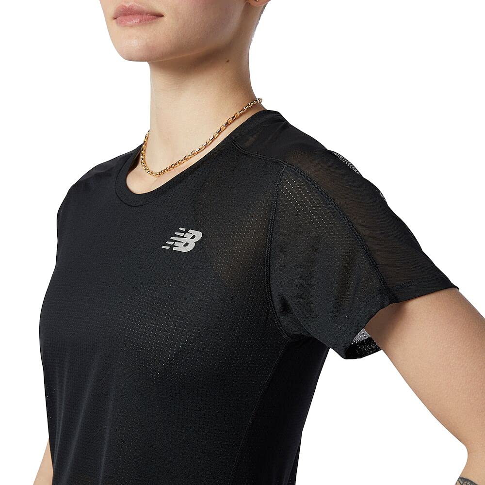 New Balance Women's Impact Run Short Sleeve 20, Summer Jade, X-Large