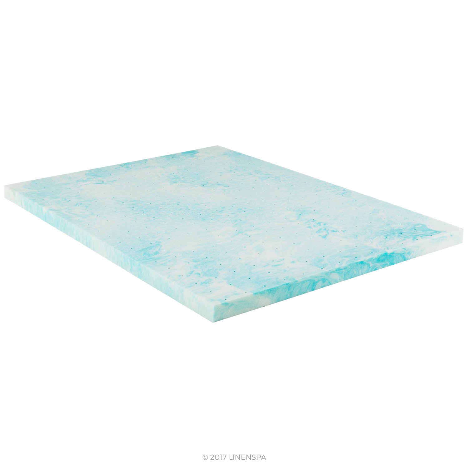 LINENSPA 3 Inch Gel Swirl Memory Foam Mattress Topper β Cooling Gel Infused β Pressure Relieving β CertiPUR Certified - Twin XL