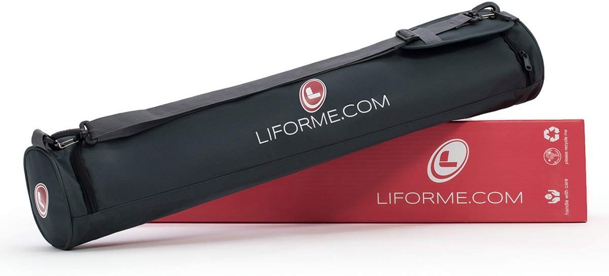 Liforme Special Yoga Mat - Patented Alignment System, Warrior-like Grip, Non-slip, Eco-friendly, sweat-resistant, Long, Wide and Thick, 4.2mm thick mat for comfort (Red)