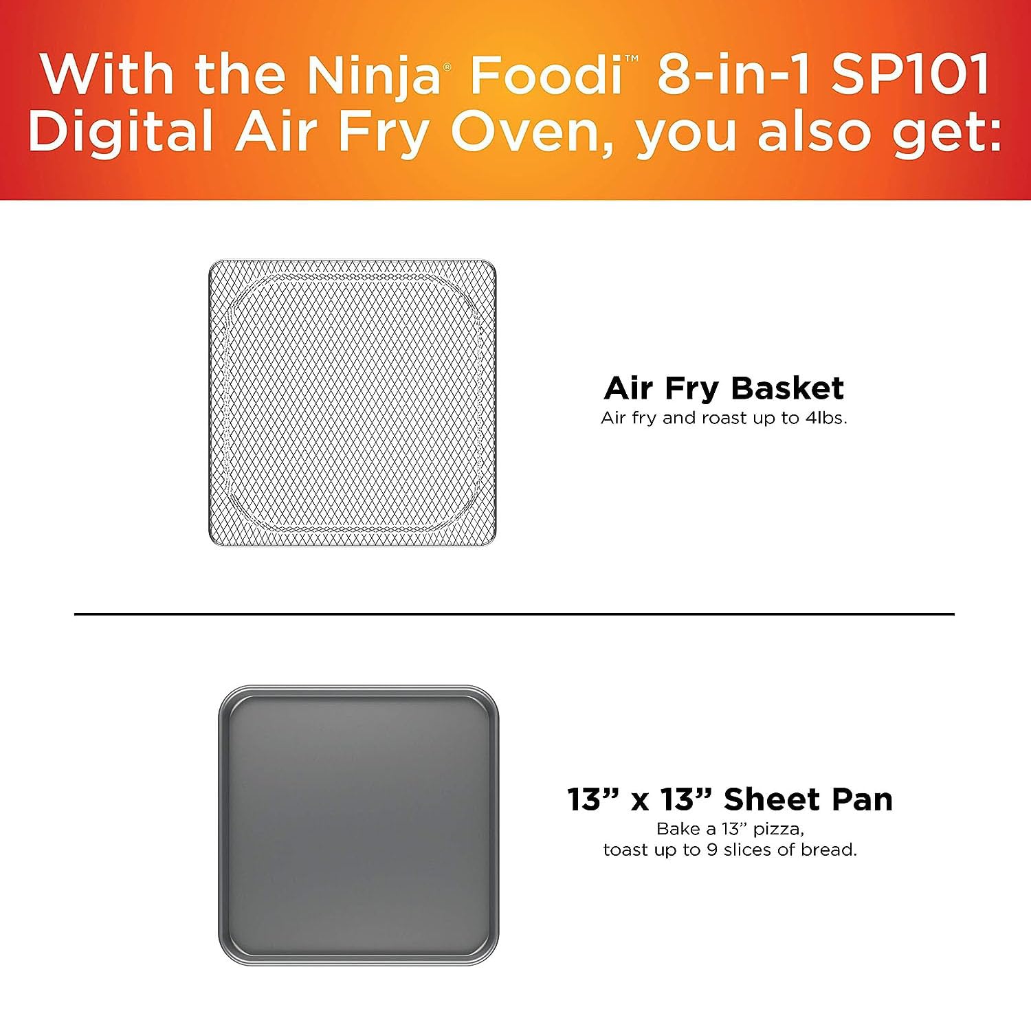 Ninja Foodi Digital Air Fry Oven (Renewed) Bundle with 3 Year Enhanced Protection Pack
