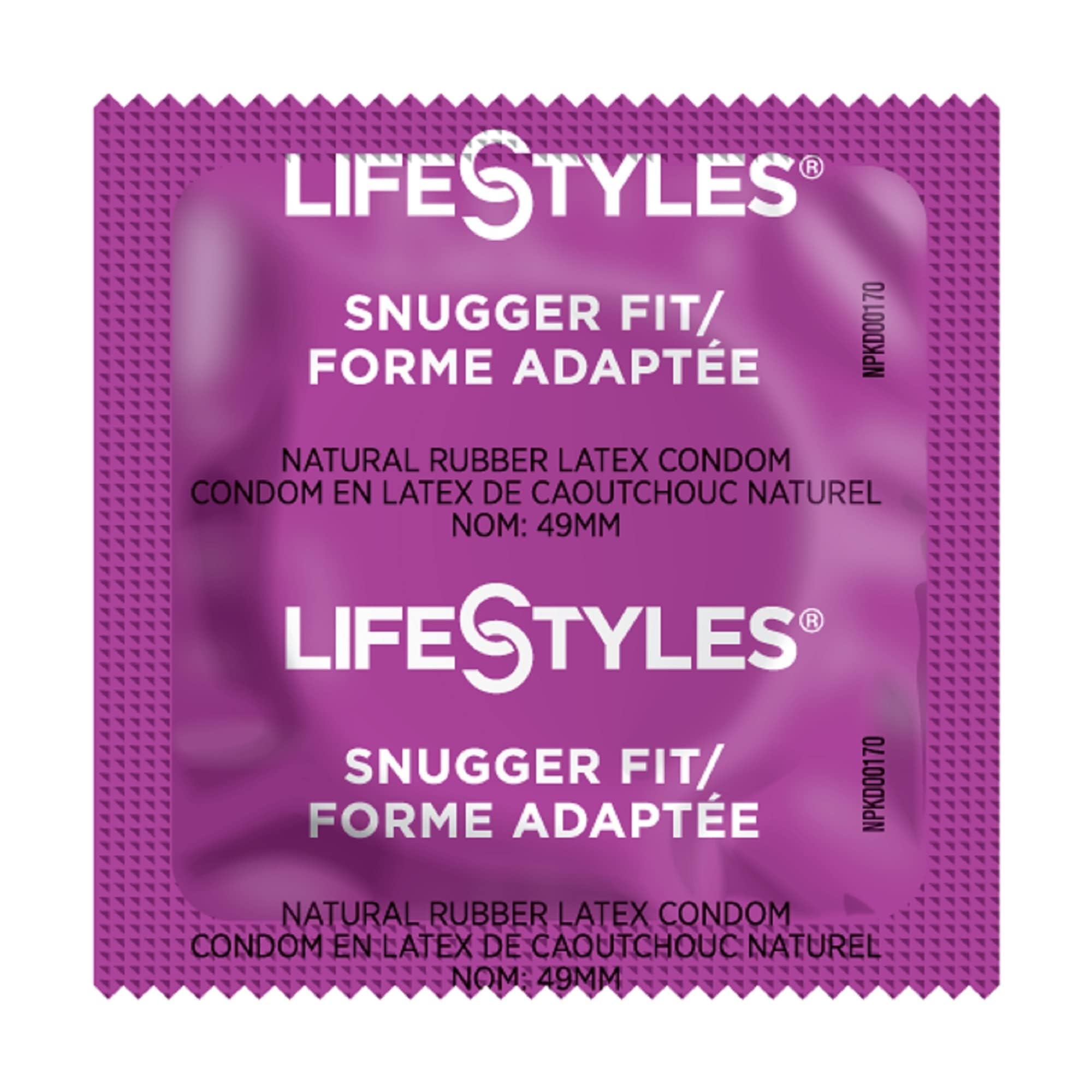 Lifestyles Snugger Fit with Silver Lunamax Pocket Case, Tighter Fit Latex Condoms-24 Count