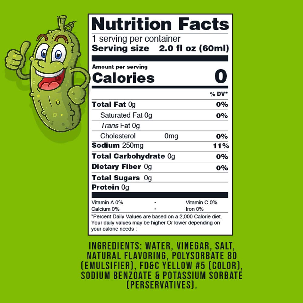 PICKLE HYDRATE SHOT Pickle Hydrate Shot for Cramps Relief- Electrolyte Replacement Pickle Juice Drink 2.0 Ounces,12-Pack One Size
