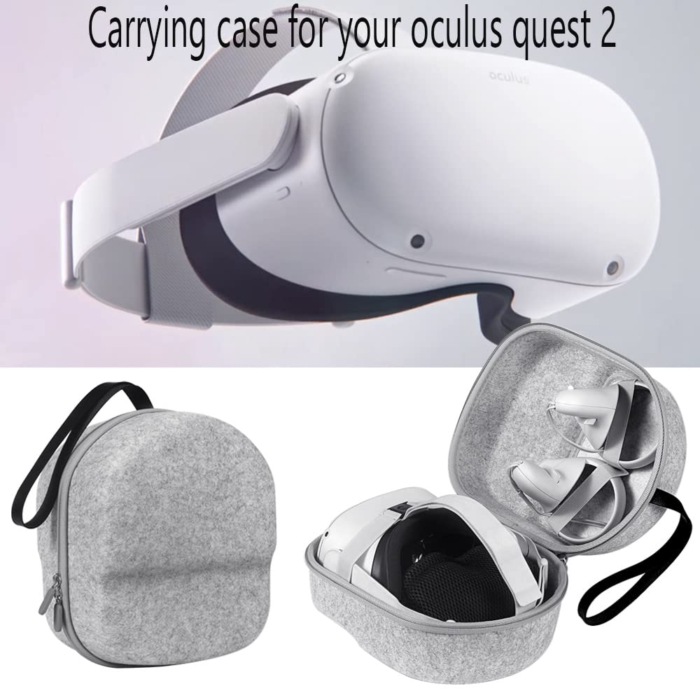 Viupolsor for and Quest VR Gaming Headset and Controller Accessories Dust and Shock Resistant Carrying Case
