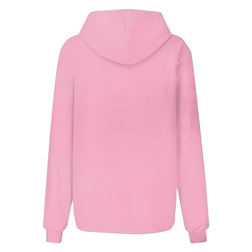 wkind olades Come On Let's Go Party Hoodies for Women Oversized Hooded Sweatshirts Fleece Casual Long Sleeve Pullover Loose Bachelorette Fall Clothes 2038 Pink