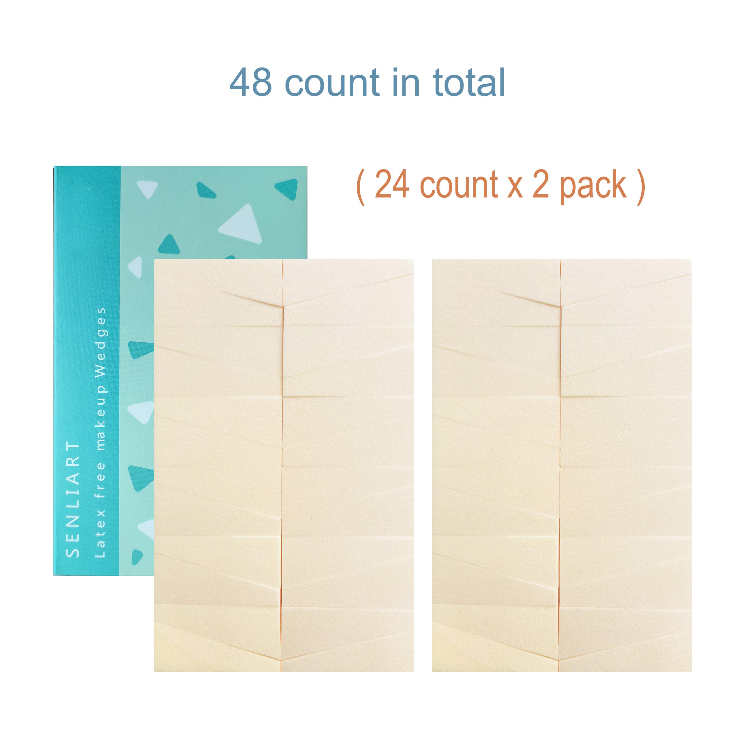 Makeup Sponge Blenders Cosmetic Wedges 48 Count (24count / 2pack)