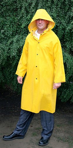 MCR Safety 200CX5 49-Inch Classic PVC/Polyester Coat with Detachable Hood, Yellow, 5X-Large