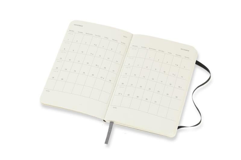 Moleskine 12 Month 2021 Weekly Planner, Soft Cover, Pocket (3.5" x 5.5") Black