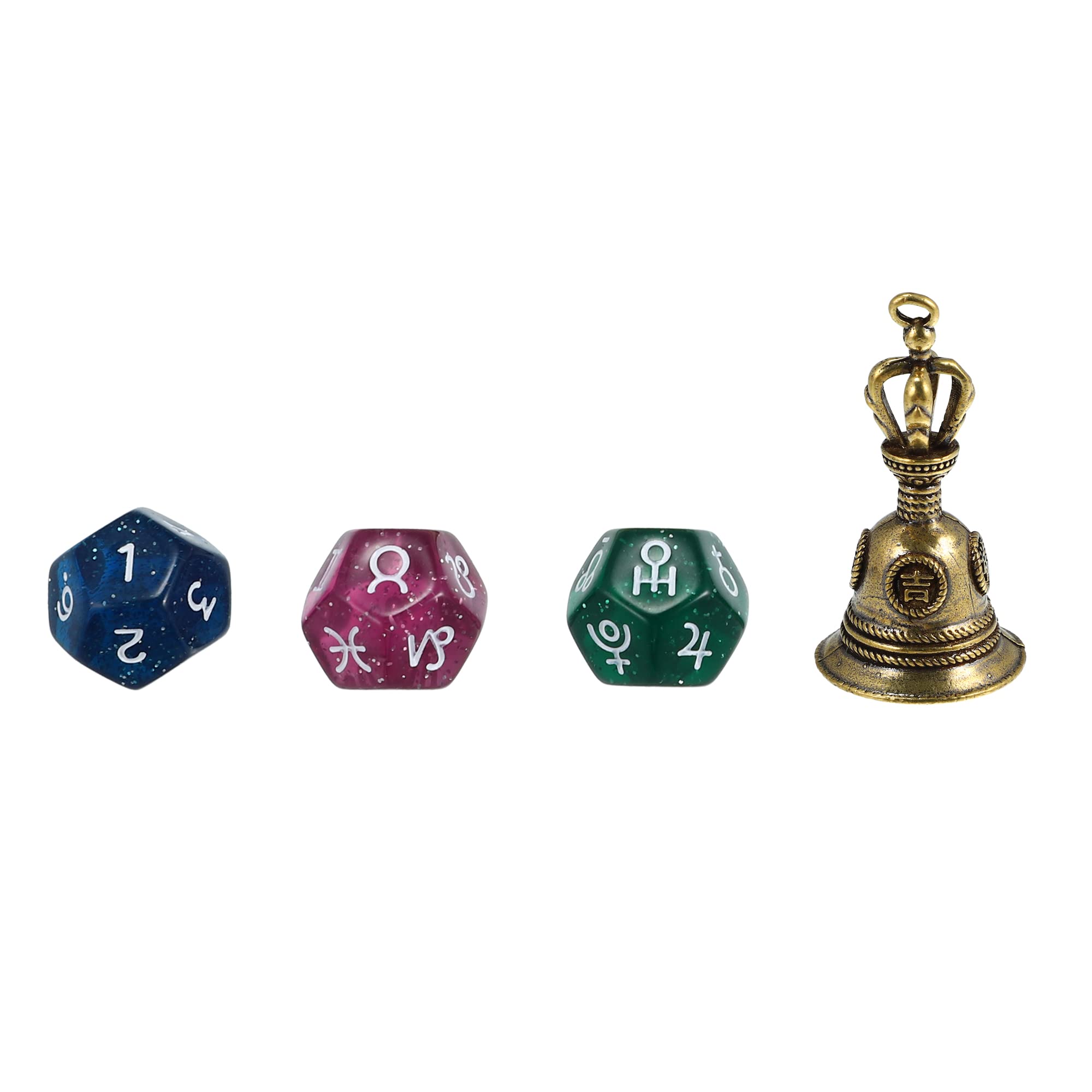 VOCOSTE Faux Crystal Stone Set for Stress Relax, Pendant, Scepter, Bell, Dice and Pendulum Board, Women's Accessories, Multicolor