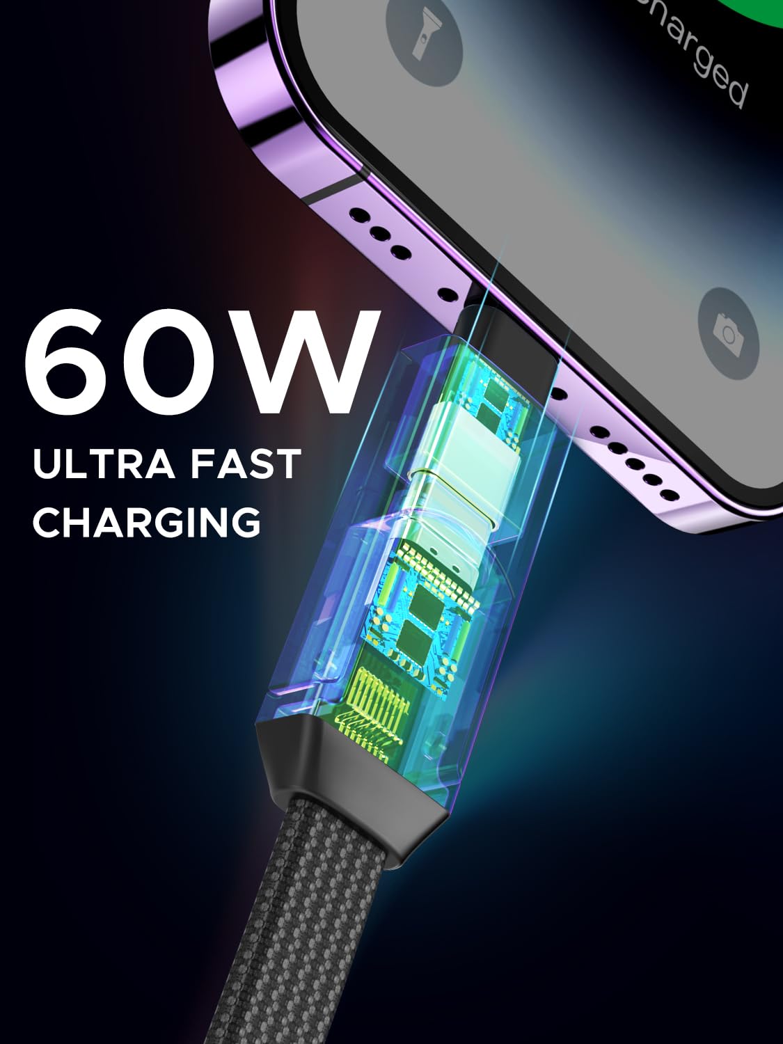 Multi Charging Cable EDC Travel Portable Keychain Charger Cable with PD Ultra-Fast Charging Power, Magnetic 4 in 1 USB C Cable for iPhone 15/15 Pro/ 15 Plus/ 15 Pro Max/MacBook Samsung (Lava Black)