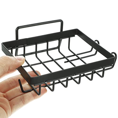 Zerodeko 5pcs Wall Mounted Wire Rack Produce Baskets with Hooks Soap Dish Kitchen Spices Rack Bathroom Organizer Shower Caddy Home Storage Accessories for Bathroom Kitchen Sink