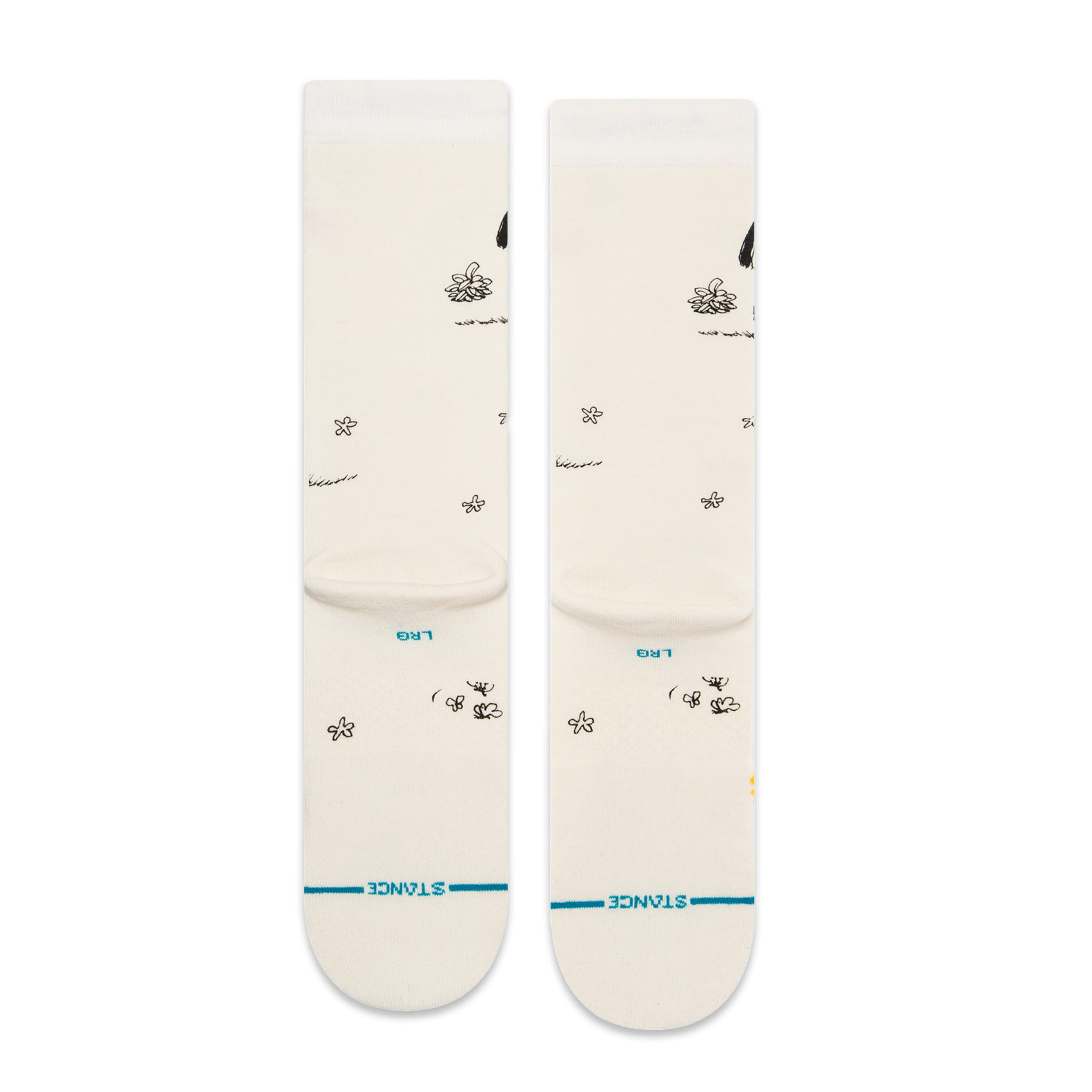 Stance Girl Power Crew Socks (Medium, Offwhite)