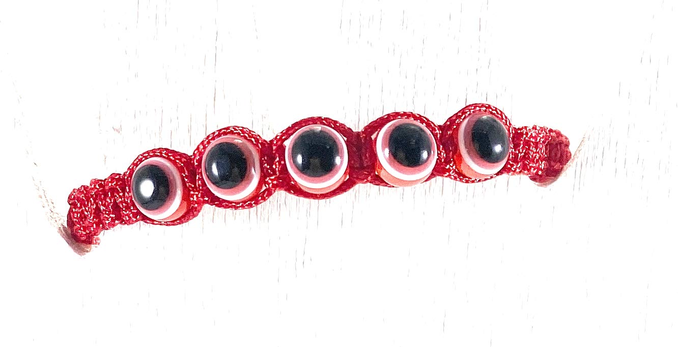 Multi Red Evil Eye Red String Adjustable Bracelet Pulsera Hilo Color Rojo De Ojo Color Rojo Para Mal De Ojo