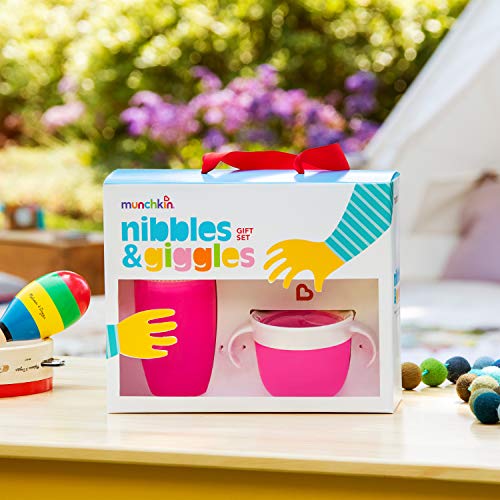 Munchkin® Nibbles & Giggles Toddler Gift Set, Includes 10oz Miracle 360 Cup and Snack Catcher, Blue
