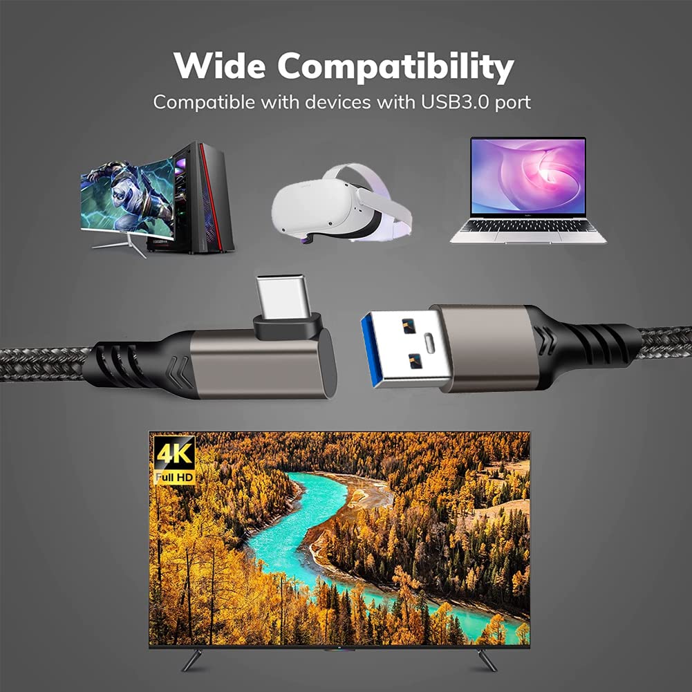 TAIBEYOR Compatible for Oculus Quest 2 Link Cable 16FT, VR Headset Cable for Oculus Quest 2 / Quest 1, USB 3.0 to TYEE C High Speed Data Transfer Charging Cord for Gaming PC & USB C Chargers