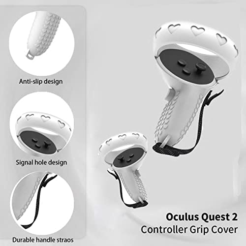 VR Controller Cover for Oculus Quest 2 - Silicone VR Accessories Face Cover Shell Cover Controller Grips Covers Straps Protective Lens Cover Interface Occlusion Knuckle Protector