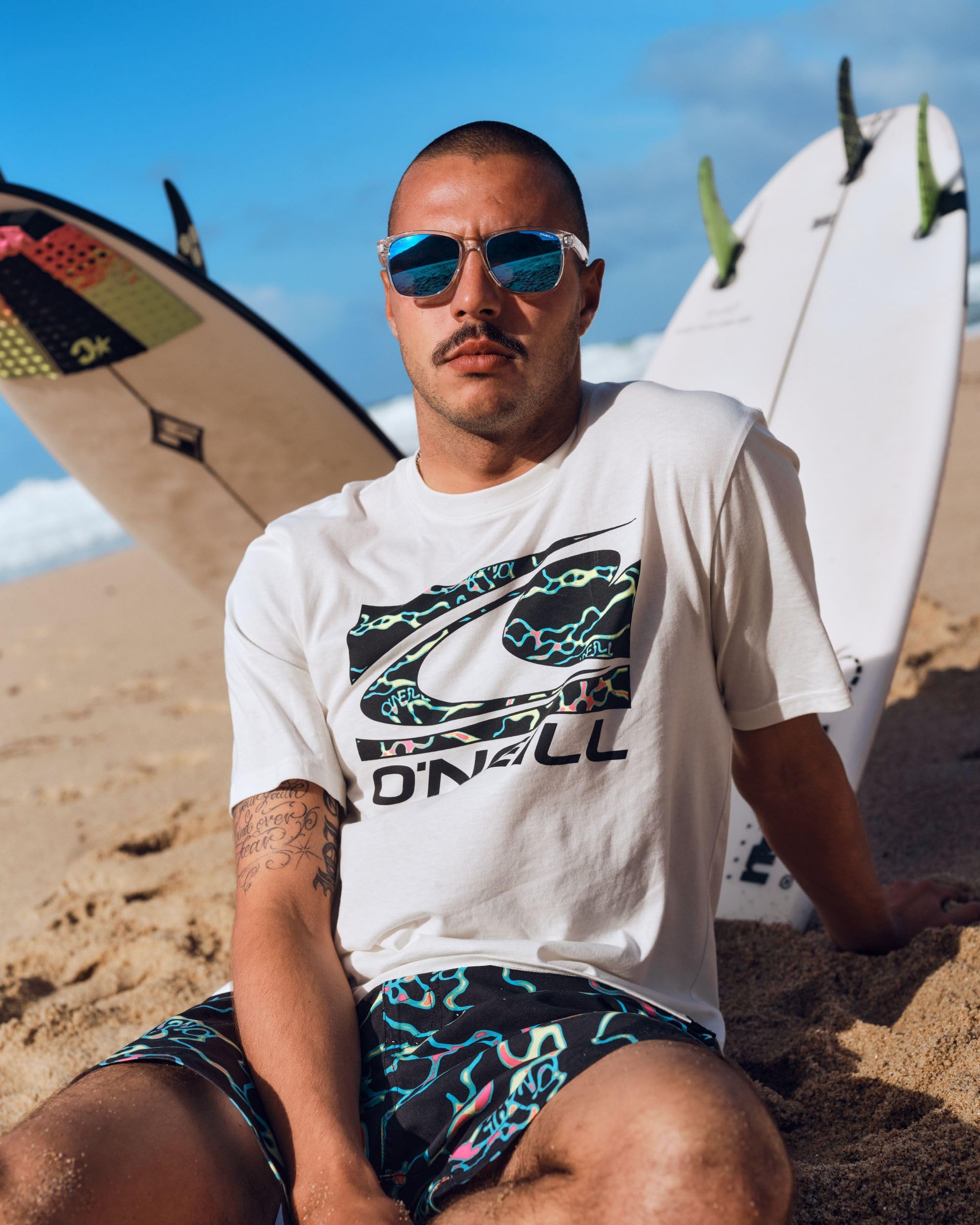 O'NEILL Offshore 2.0 Polarized Sunglasses for Men and Women, 55 mm, Gloss Crystal