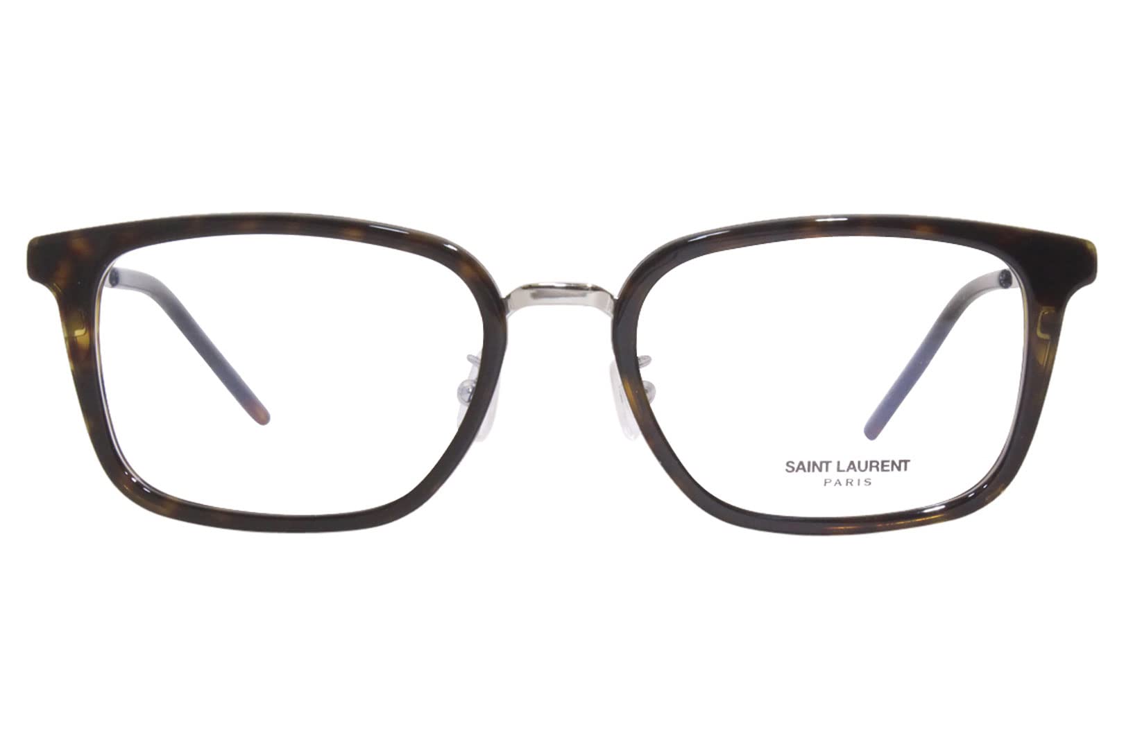 Saint Laurent SL452/F 002 Eyeglasses Frame Men's Black/Silver Full Rim 54mm
