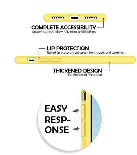Leton Case for Samsung Galaxy A22 5g Phone Case,Soft Slim Silicone Case Anti-Scratch Shockproof with Microfiber Lining Protective Shell Cover for Samsung Galaxy A22 5g Yellow