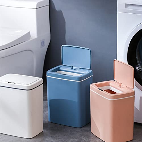 ZSEDP Automatic Sensor Induction Trash Can Home Rubbish Cans Kitchen Bathroom Electric Type Touch Waste Bin Paper Dustbin Bucket ( Color : OneColor , Size : As The Picture Shows )