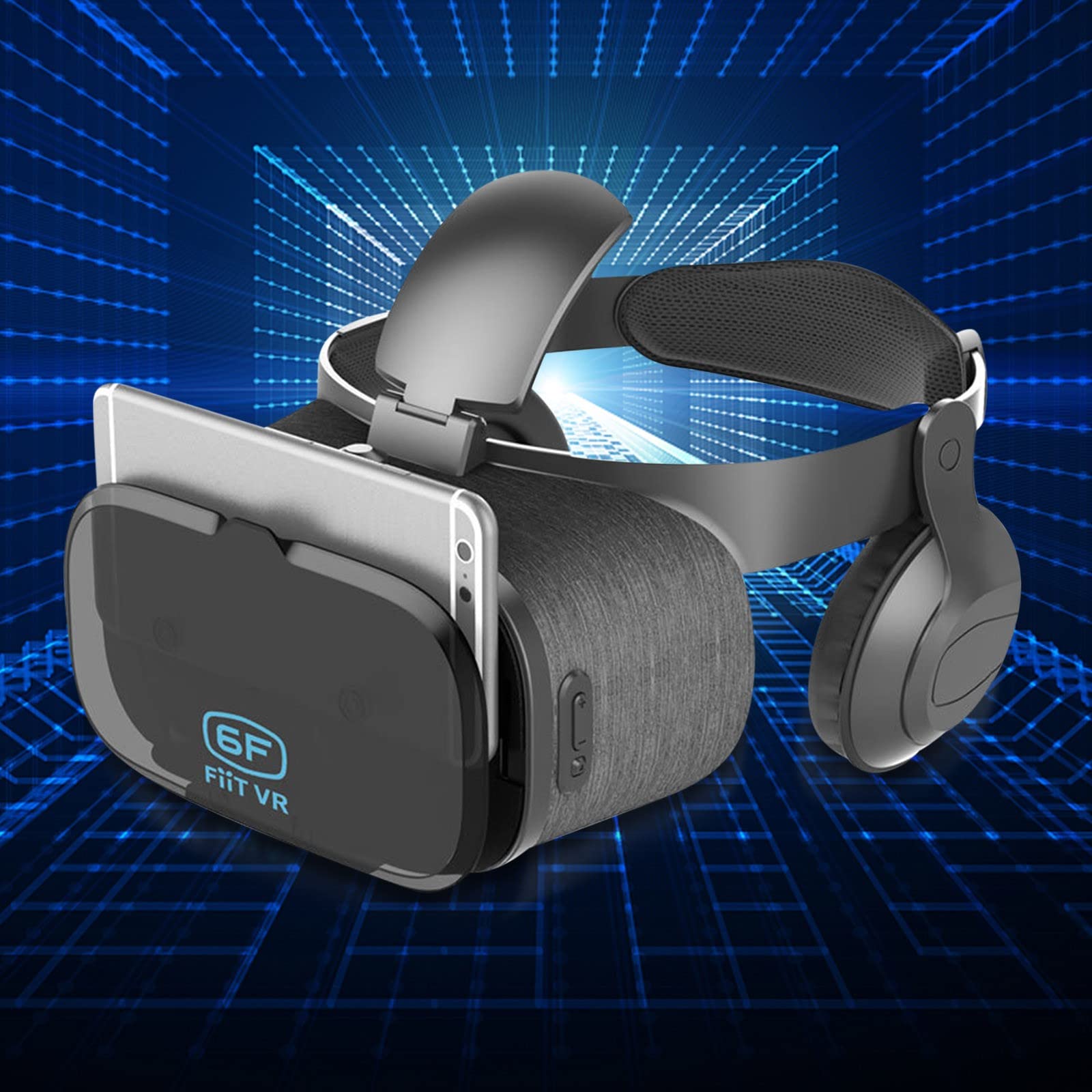 VR Digital Glasses 3D VR Headsets Stylish and Comfortable VR Headsets Anti-Blue Light, 55mm High-Definition VR Headsets Compatible with iOS& Android