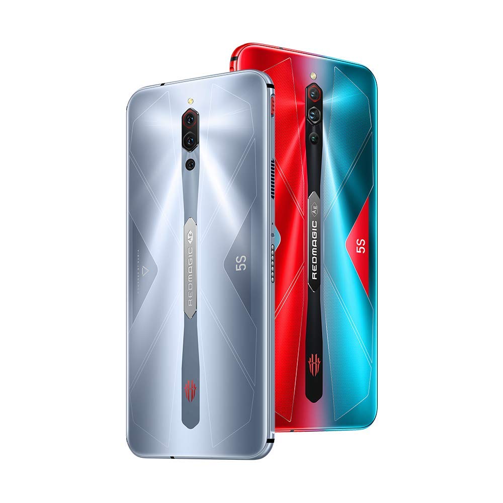 nubia RedMagic 5S Gaming Phone 8GB RAM + 128GB ROM/Smartphones with Qualcomm Snapdragon 865/144Hz: Refresh Rate 6.65″ AMOLED Display/64MP Triple Camera(Silver