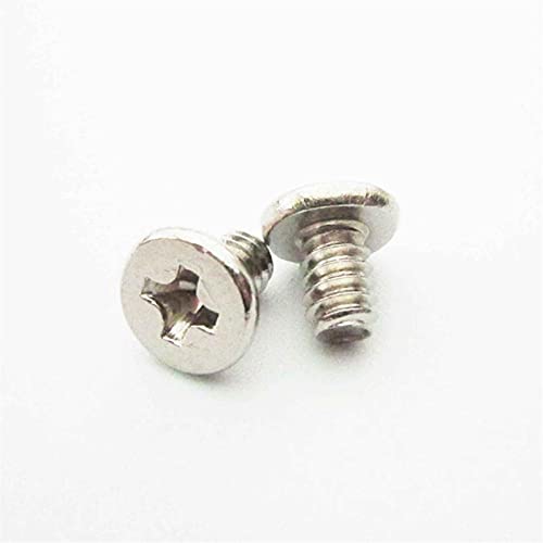 WSF-jietou, 25pcs Silvery Phillips Flat Round Wafer Head Screw Bolt 6#-32 * 5mm for PC Case Hard Drive HDD Power Supply PSU Mount DIY Computer F