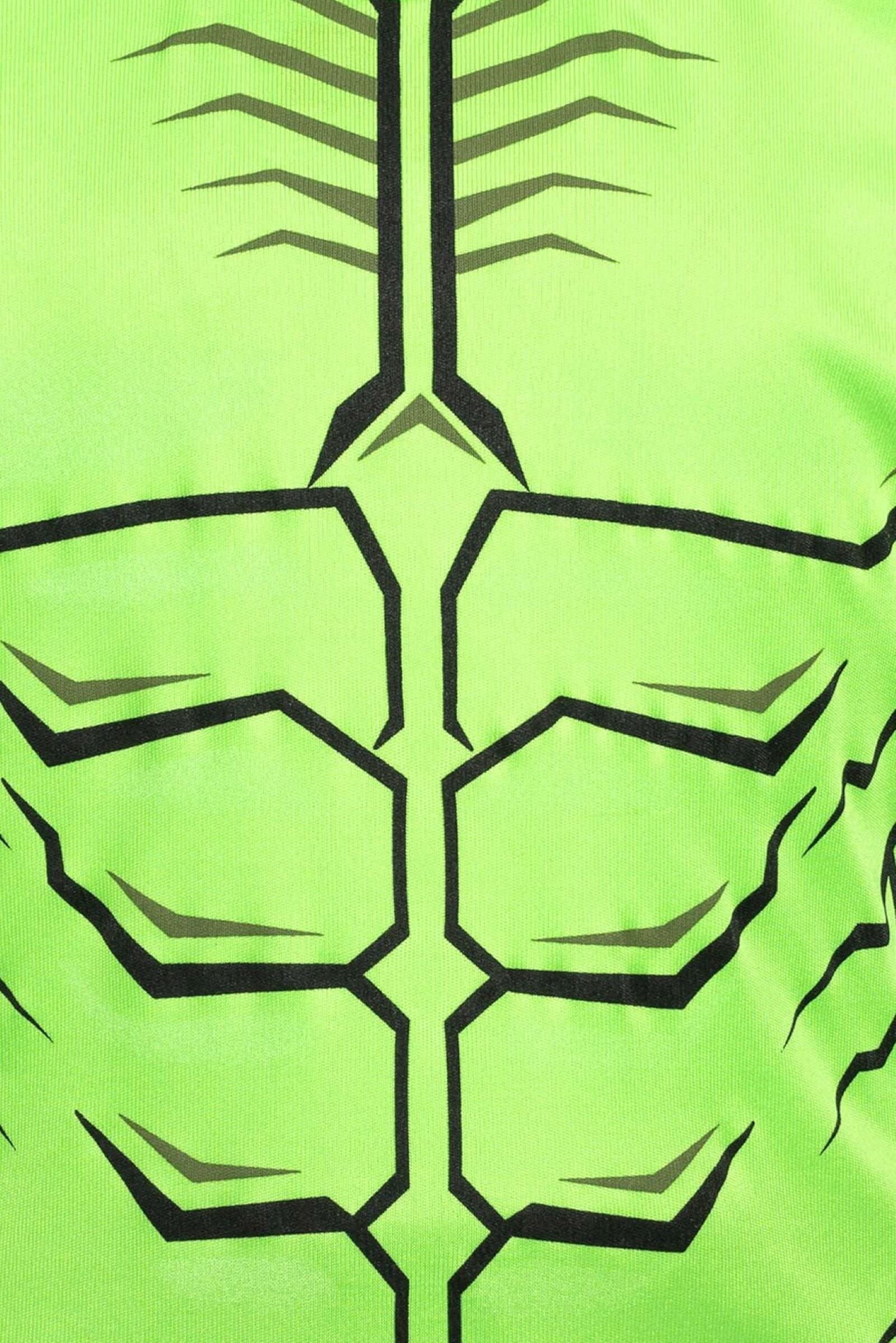Marvel Avengers Hulk Little Boys' Athletic T-Shirt & Mesh Shorts Set, Green/Purple (5)